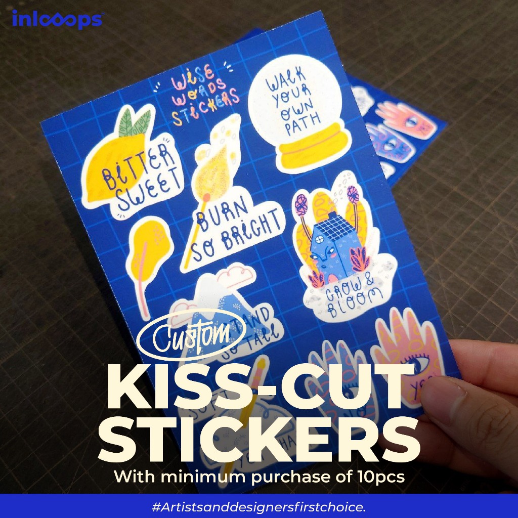 Custom Kiss Cut Sticker Sheets 1pcs (Print your own design) Laminate ...