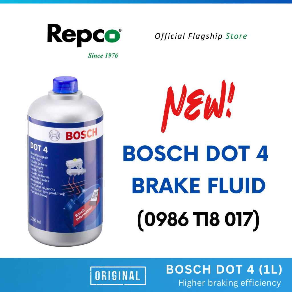 Repco® Bosch Dot 4 (2025) Premium Brake Fluid (1000ml) | 0986 T18 017 ...