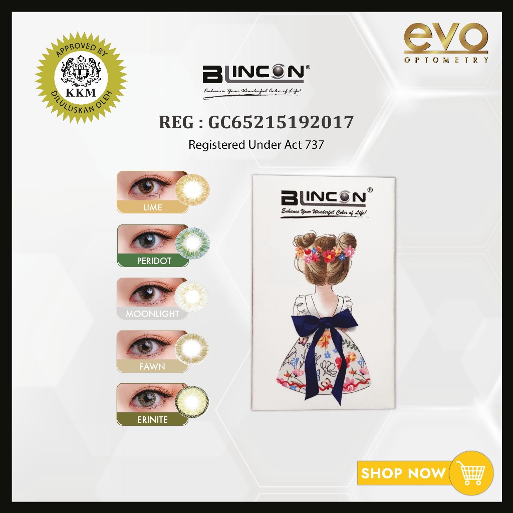 evo BLINCON ViVi Color Monthly Cosmetic Contact Lenses (2 pcs) | Shopee ...