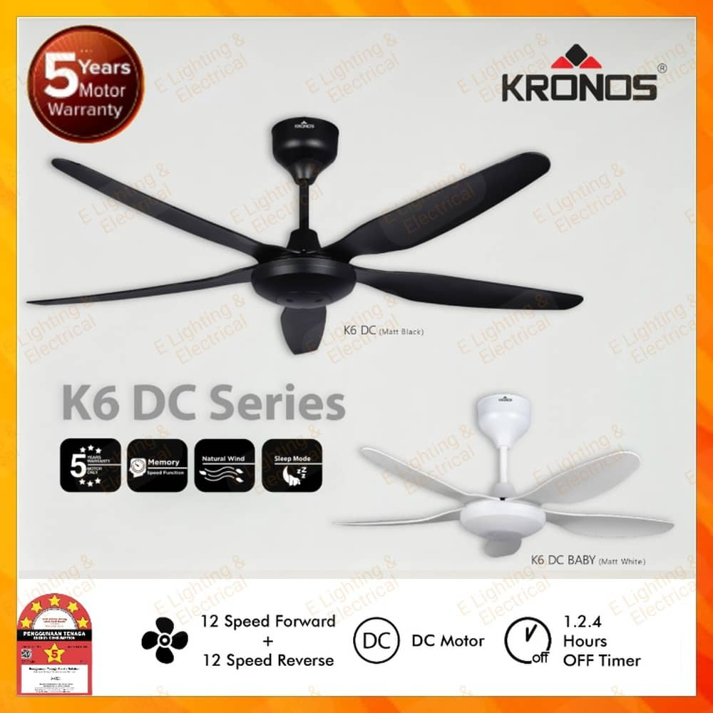 DEKA KRONOS K6 DC 40"/56" Inches DC Motor 5 Blades 24Speed Remote ...