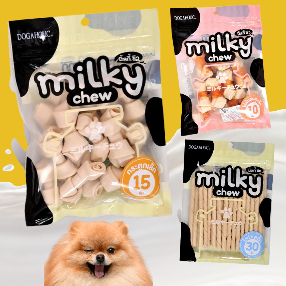 DOGAHOLIC Milky Chew Dog Treats - Milk Snacks Rich in Proteins, Calcium ...
