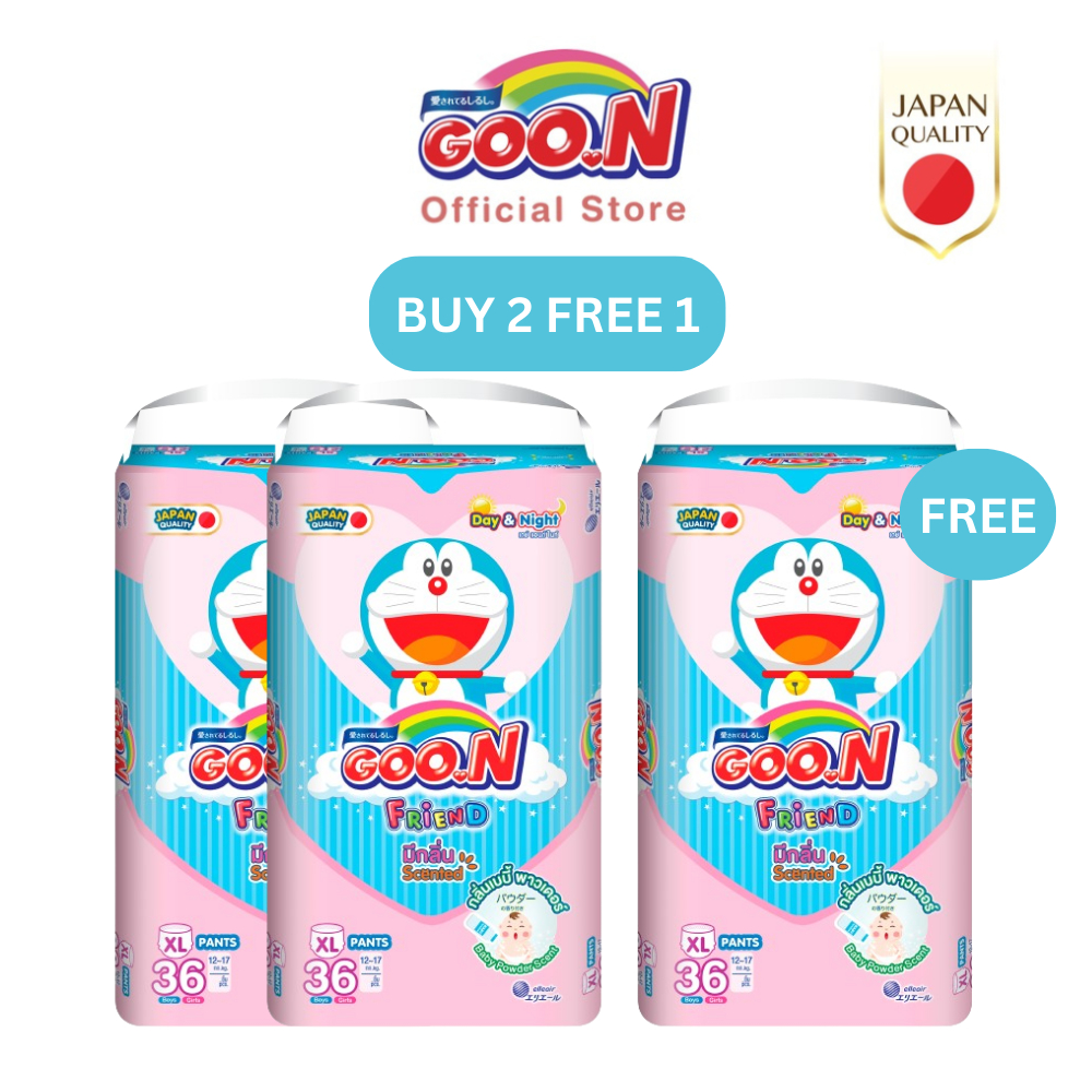 [BUY 2 FREE 1][EXP: NOV 2025] GOO.N FRIEND Pants XL size 36PCS with ...