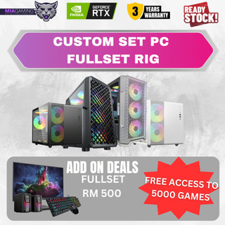 (READY STOCK) CUSTOM PC SET PACKAGE 2026 INTEL AMD RTX WITH 5000 GAMES ...