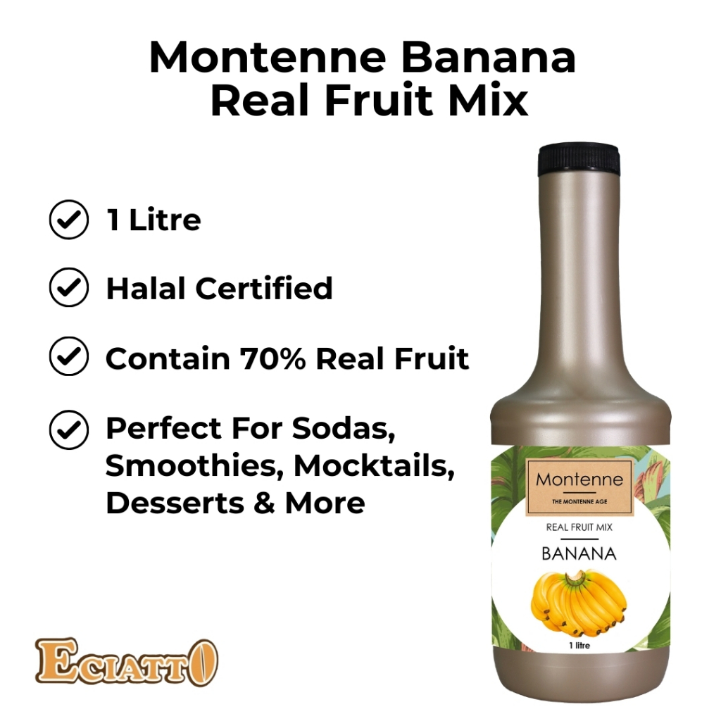 MONTENNE Banana 1Litre Real Fruit Mix For Cocktail Ice Blended ...