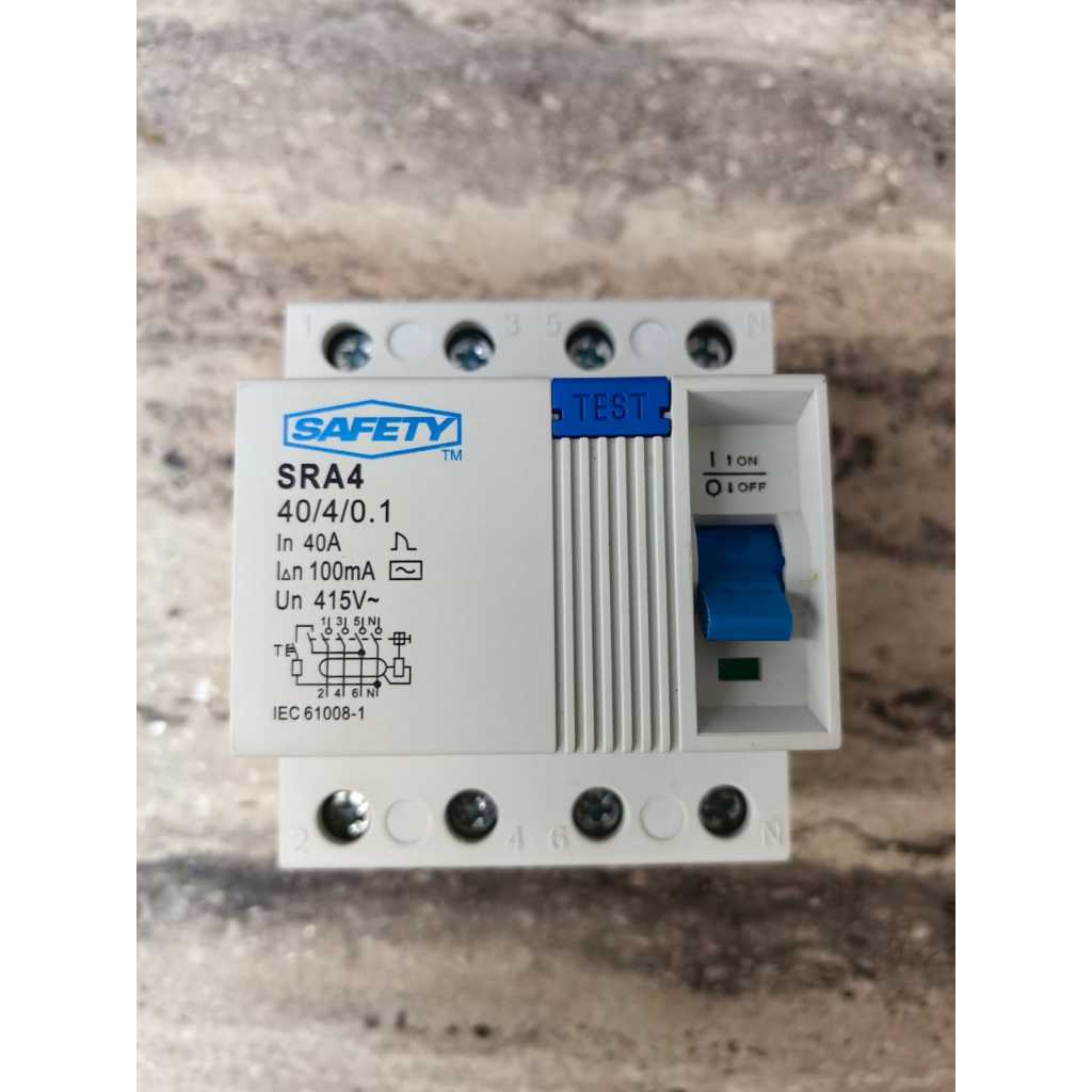 SAFETY ELCB RCCB 4 POLE 40A/63A/100A 30MA 100MA 300MA SIRIM | Shopee ...
