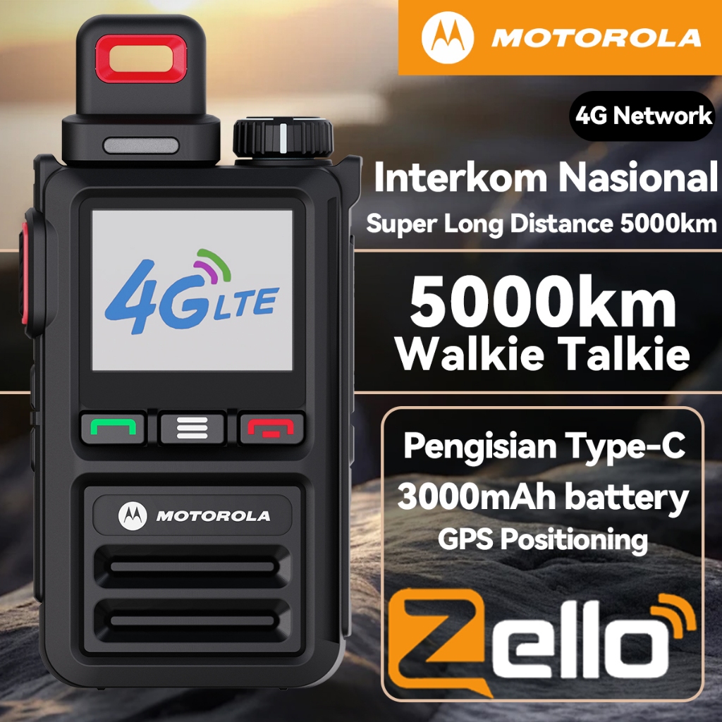 Motorola Walkie Talkie Zello T68 5000KM 3000mAh SIM 4G WIFI GPS Mobile ...