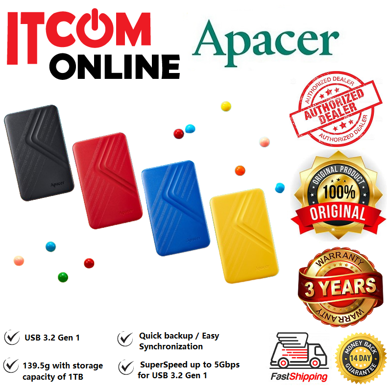 APACER AC236 1TB 2TB 2.5" USB3.2 EXTERNAL HDD | Shopee Malaysia