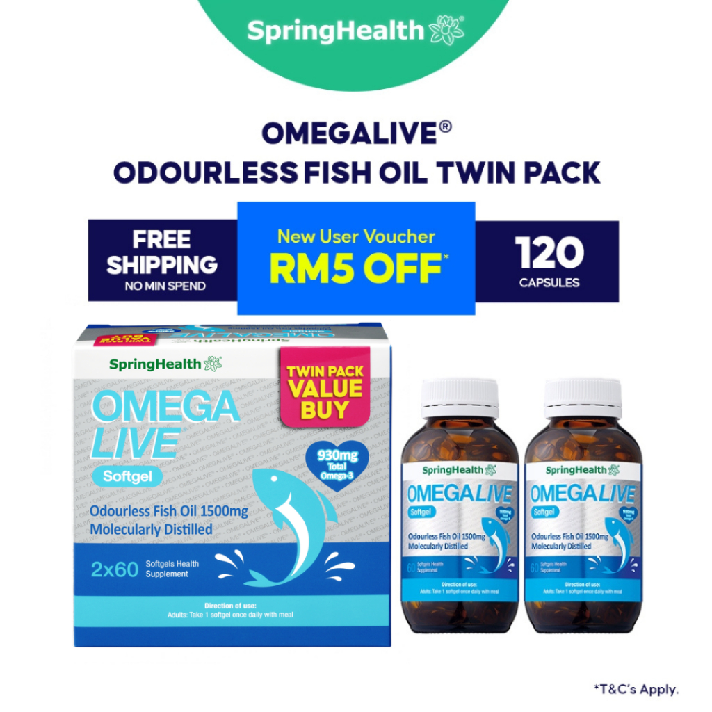 SpringHealth OMEGALIVE® Heart Care Twin Pack (2x60'S) | Shopee Malaysia