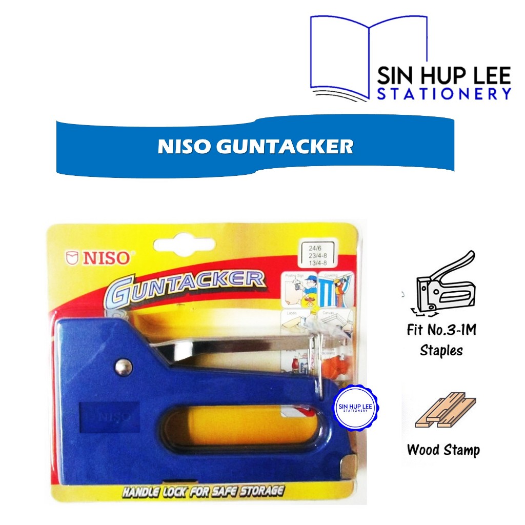 NISO Gun Tacker / Gun Tacker / Stapler Kayu / GUN TACKER (24/6) (23/4-8 ...