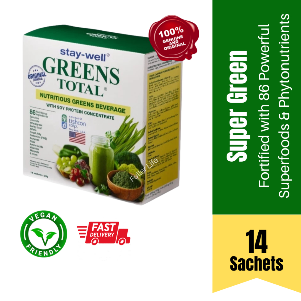 STAY-WELL Greens Total (14 sachets) | Wholesome All-in-One Greens ...