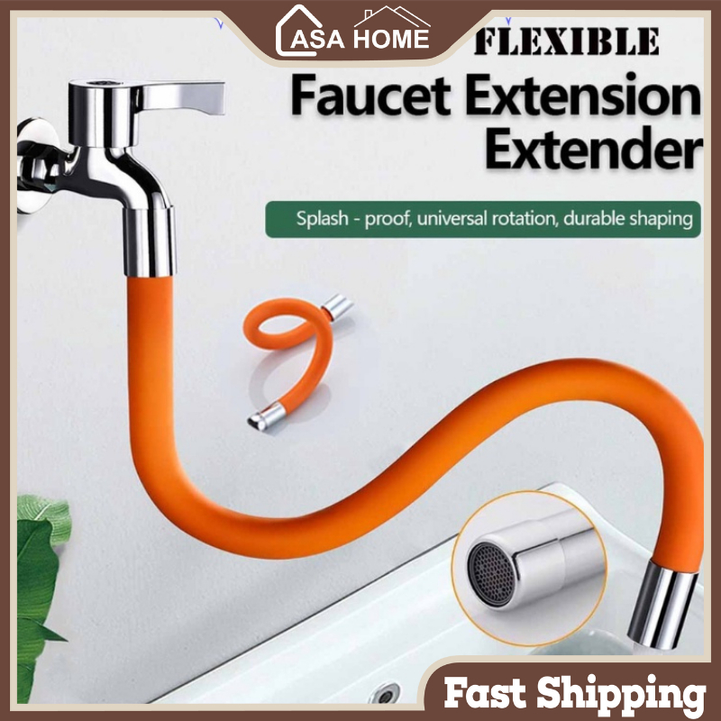 Faucet Extender Silicone Flexible Hose Faucet 360 Degree Rotatable Pipe ...