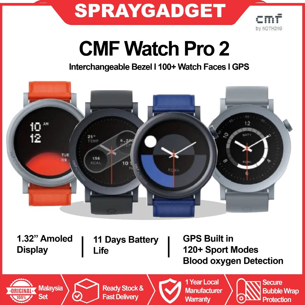 CMF Watch Pro 2 | Interchangeable Bezel | 100+ Watch Faces | 120 Sports ...