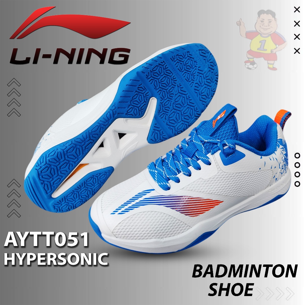 Li Ning Original Badminton Shoes Kasut Badminton AYTT051 Hypersonic ...