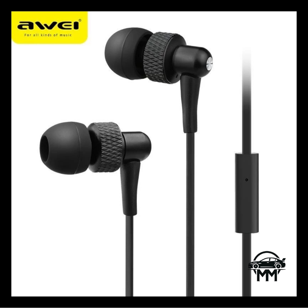 Awei ES-390i Stereo Super Bass In-ear Earphone Explosive Bass Gaming Focus Noise Cancellation ...