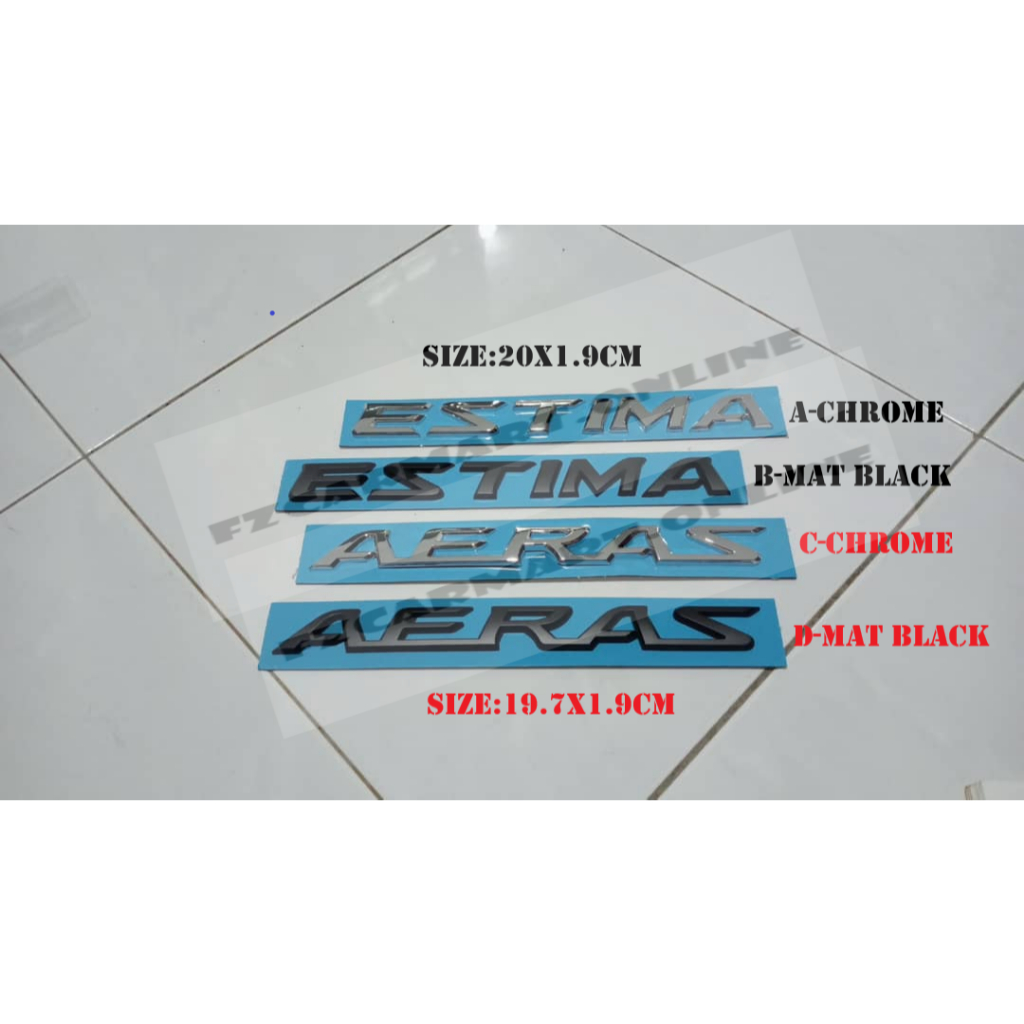 TOYOTA ESTIMA AERAS EMBLEM LOGO - (ABS) | Shopee Malaysia