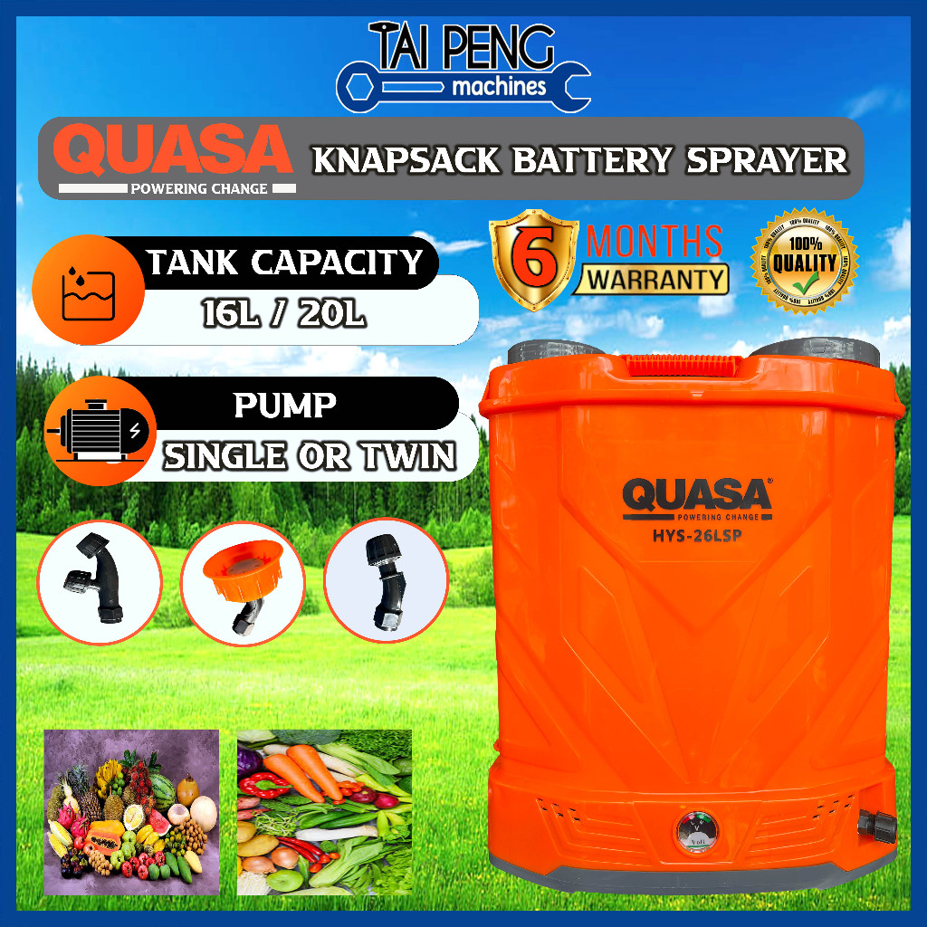Quasa Battery Pump Knapsack battery Sprayer Pump / Pam Racun Bateri ...