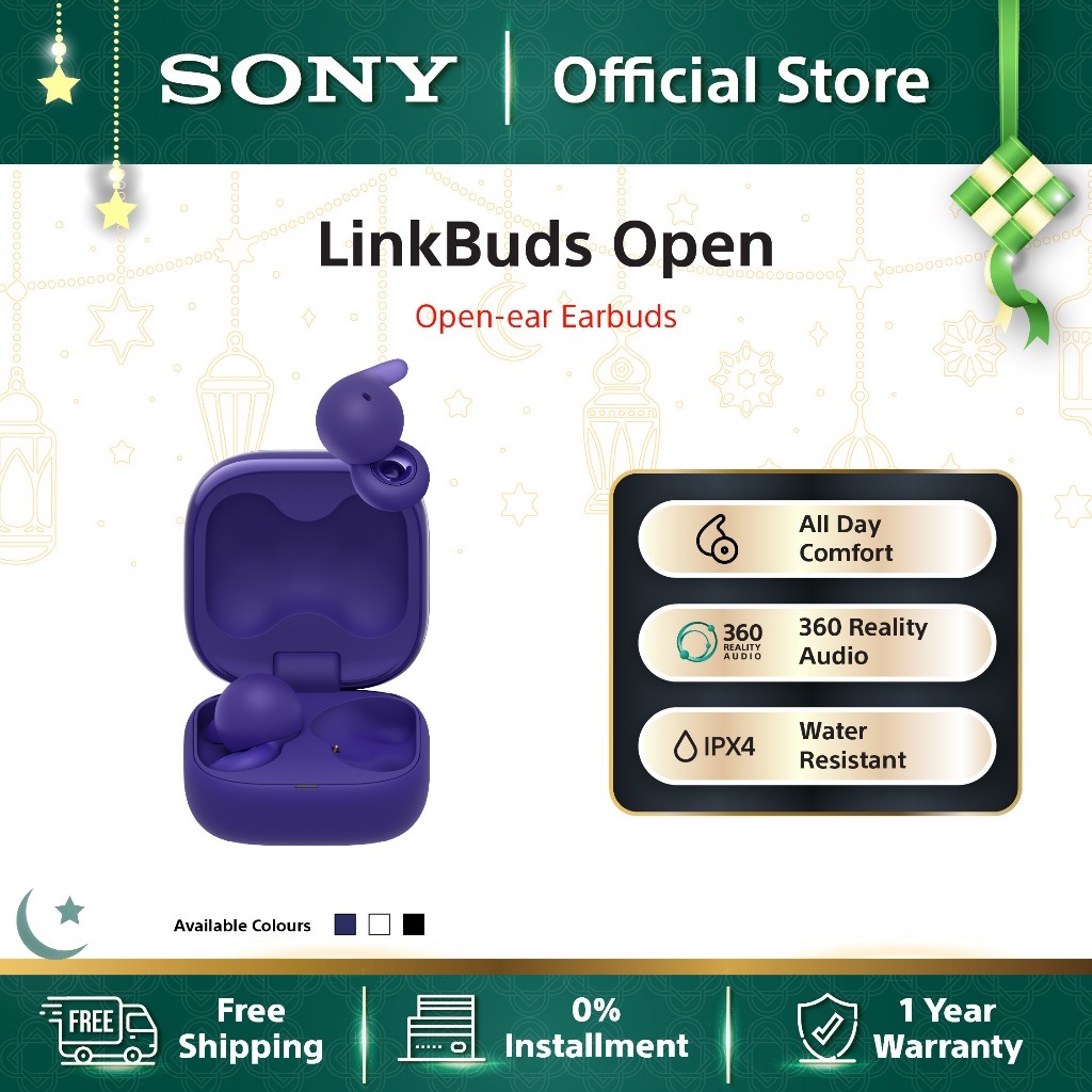 Sony LinkBuds Open Wireless Headphones | Open-ear listening Technology | Adaptive Volume Control ...