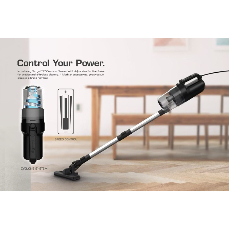 Eluxgo EC25 Cyclone Vacuum Cleaner with EN95 Antibacterial Technology 🔥 ...