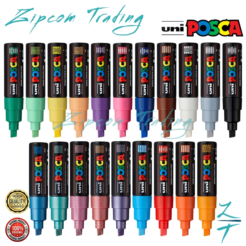 Uni Posca Water Based Paint Marker Bold PC 8K (8.0mm) | Shopee Malaysia