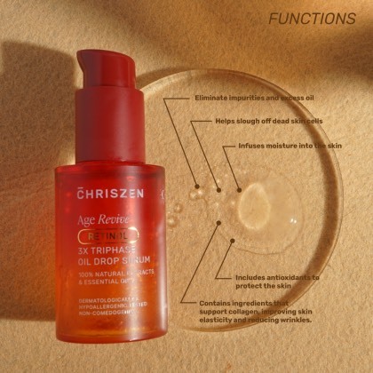 Chriszen Age Revive 3x Triphase Dark Spot Correcting Retinol Oil Serum ...
