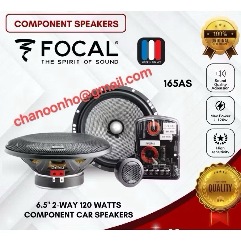FOCAL PERFORMANCE 165AS ACCESSER SERIES 6.5 INCH 2 WAY COMPONENT SPEAKER 120 WATTS | Shopee Malaysia