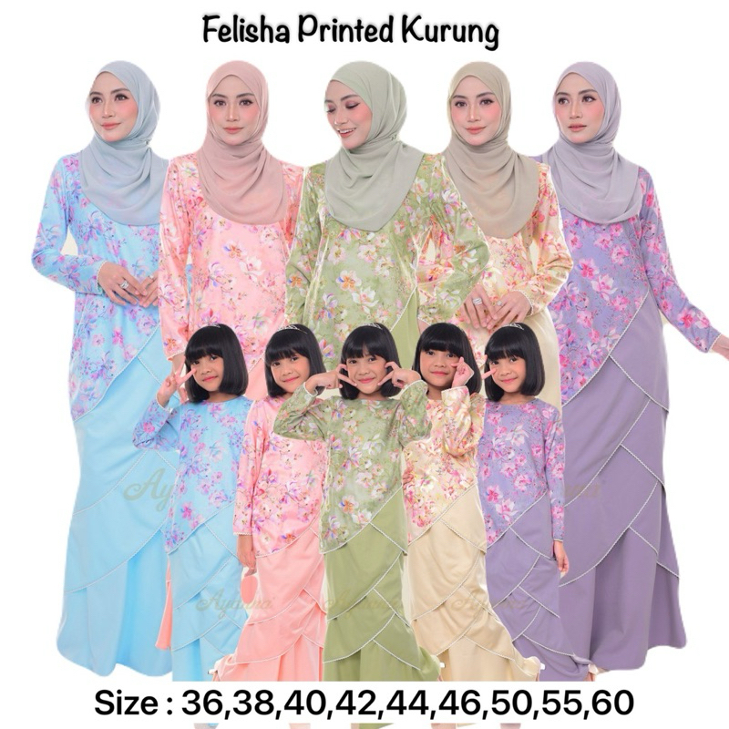 🔥(SIZE 36-60) KURUNG MODEN SILANG RAYA 2025 VIRAL FELISHA SEDONDON IBU ...