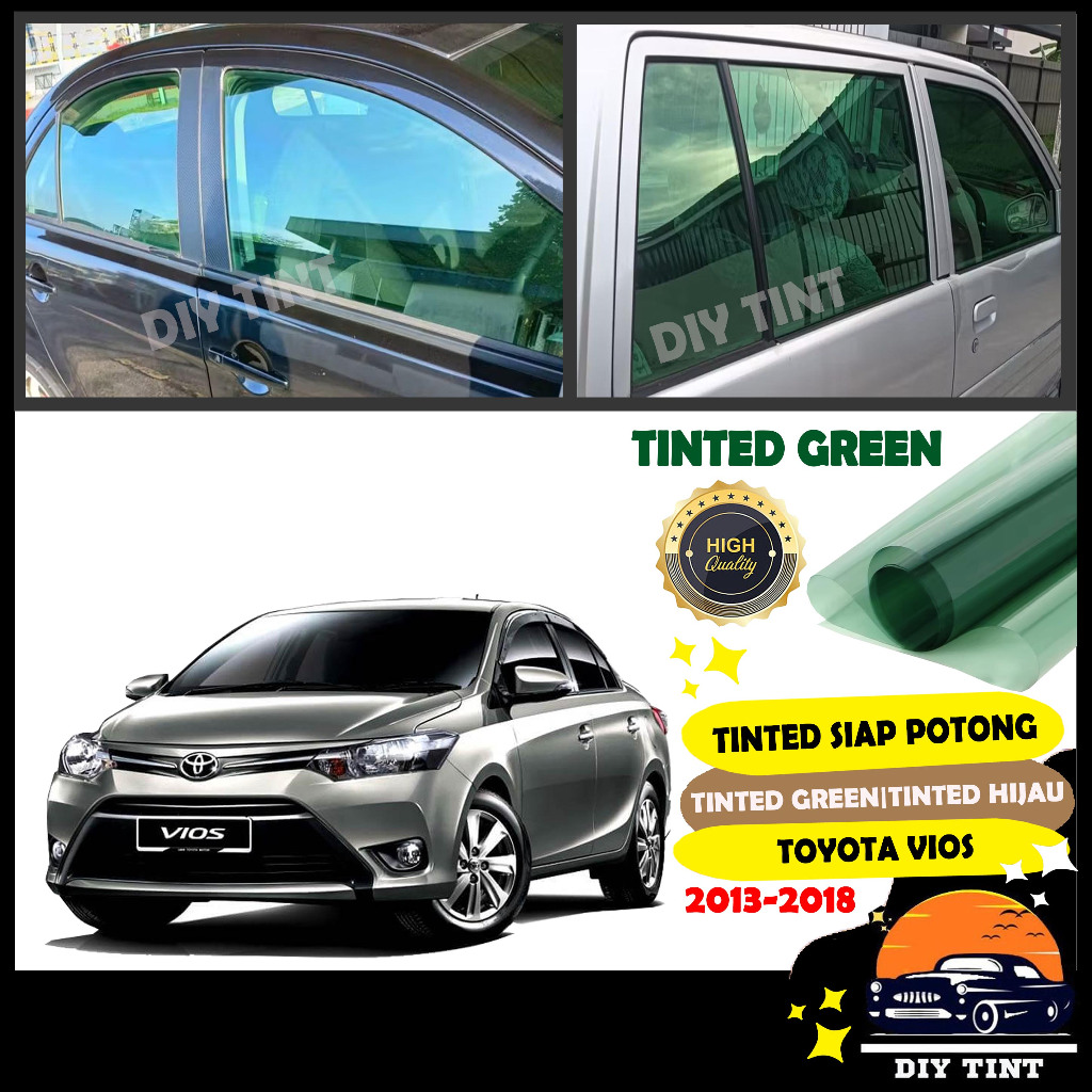 Toyota Vios _2013-2018_TINTED CROMAX GREEN/HIJAU Tinted/Tinted Kereta ...