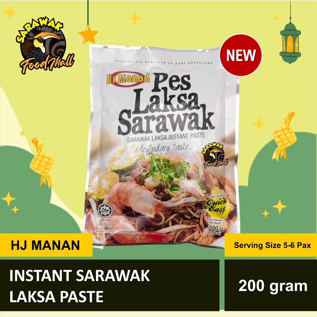 200g | HJ MANAN Pes Laksa Sarawak | Sarawak Laksa Paste Instant ...