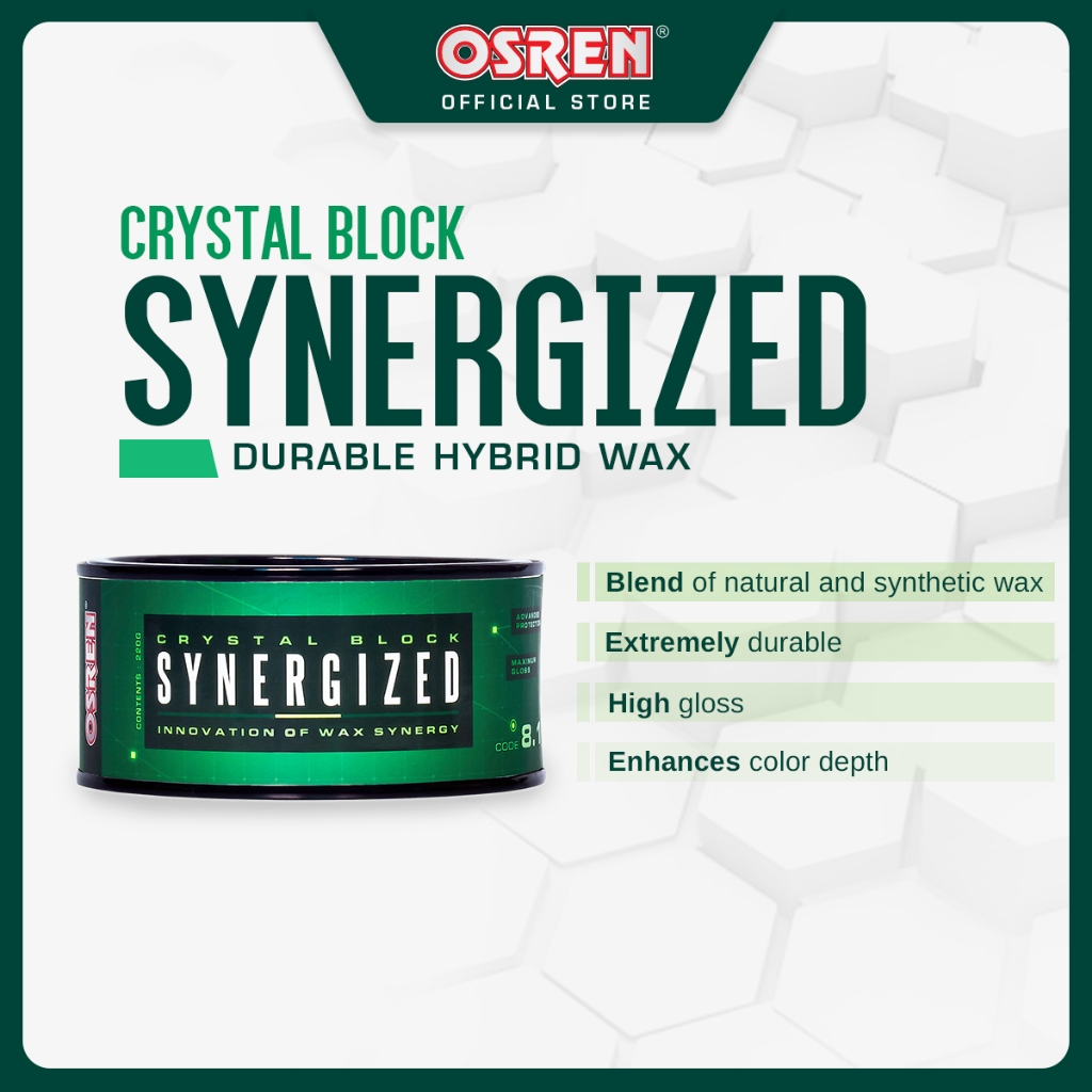 OSREN Crystal Block Synergized - Automotive Paste Wax 220g | Shopee ...