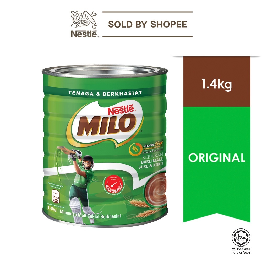 [East Malaysia] NESTL MILO CHOCOLATE MALT POWDER Tin 1.4kg (Halal) | Shopee Malaysia