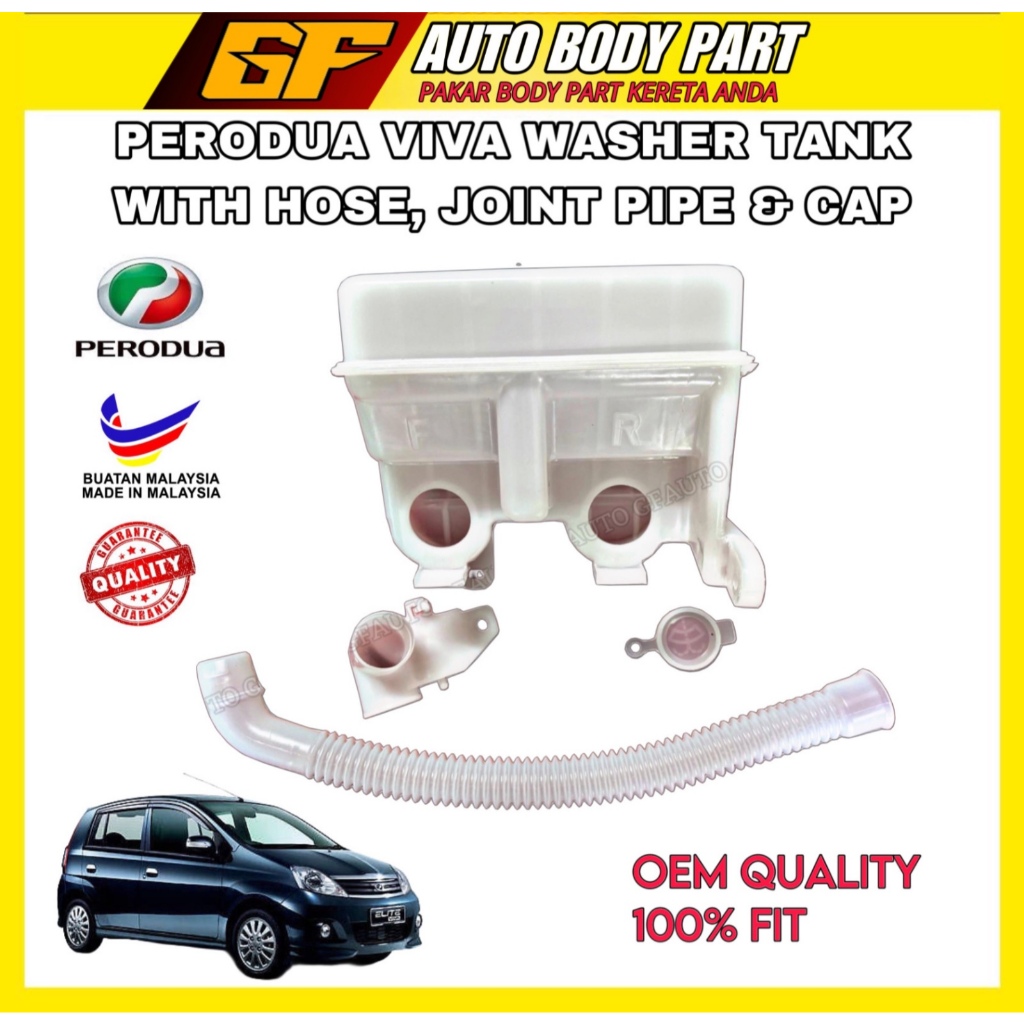 PERODUA VIVA WASHER TANK WITH HOSE, JOINT PIPE AND CAP - TANGKI AIR ...