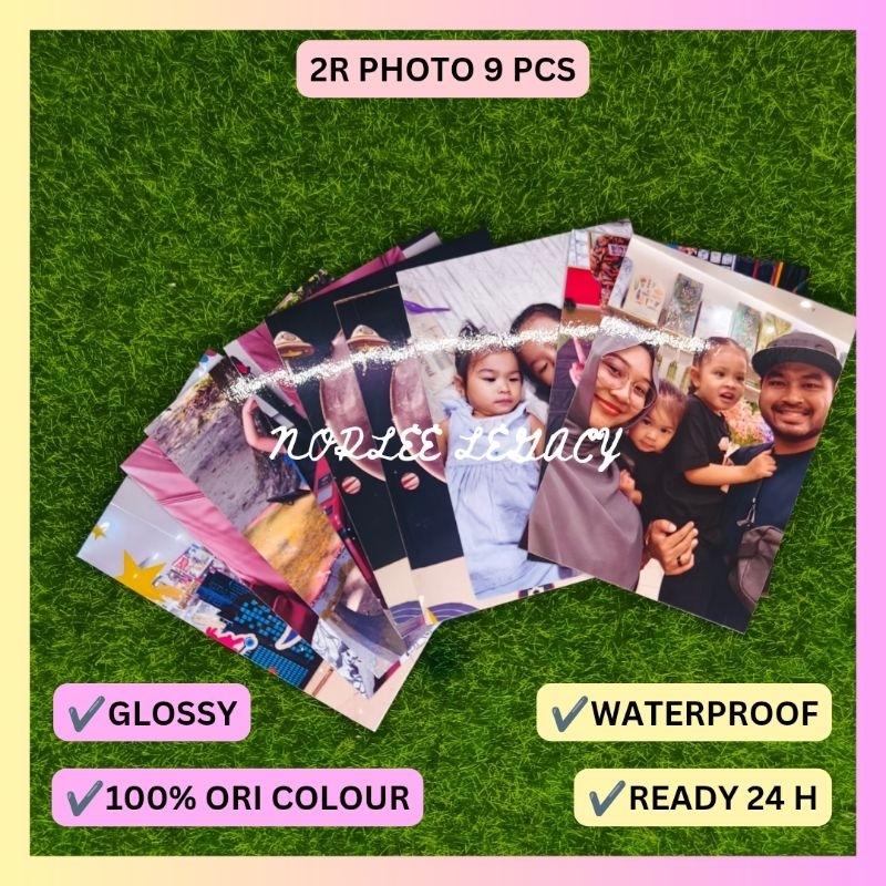 2R PHOTO | NO BORDER | 9PCS | WATERPROOF | Shopee Malaysia