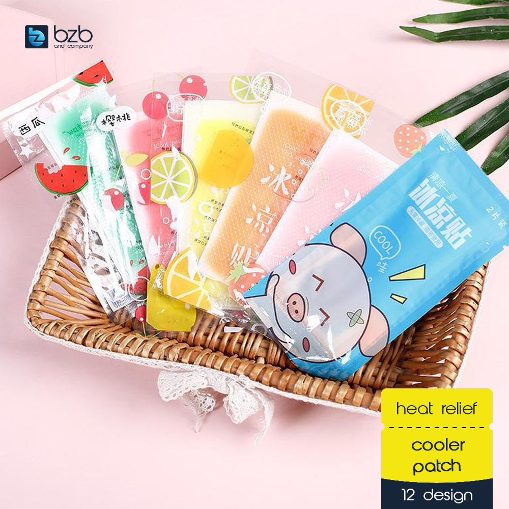 2pcs Cute Kids Hydrogel Ice Cooling Gel Sheet Headache Heat Relief Pad ...