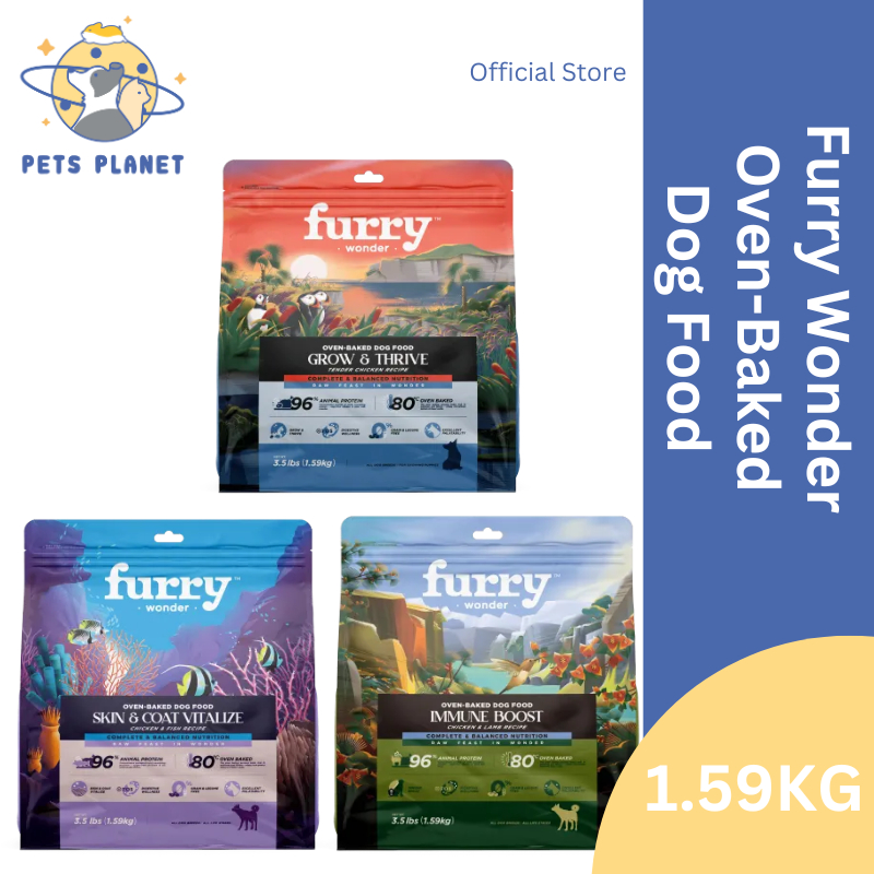 [EXP: 20/10/2025] Furry Wonder Oven Baked Dog Food 1.59KG (3 Variants ...