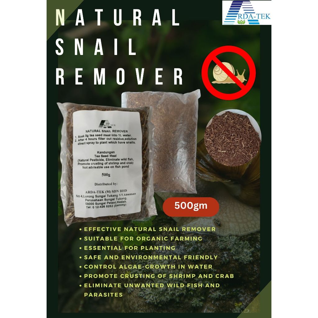 Tea Seed Cake/Natural Snail Remover (500gm) - Organic snail killer ...
