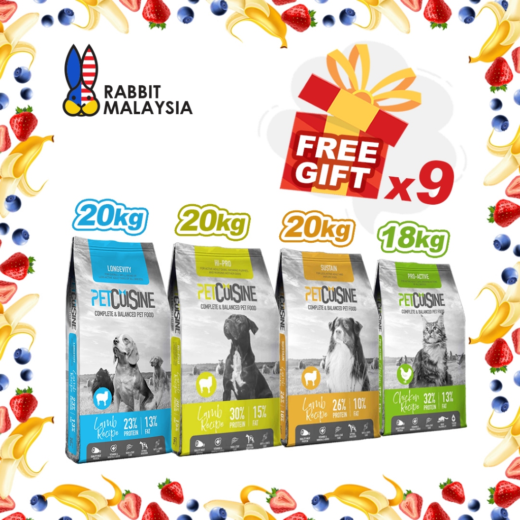 PetCuisine - DOG FOOD 20KG Longevity | Sustain | Hi-Pro CAT FOOD 18KG ...