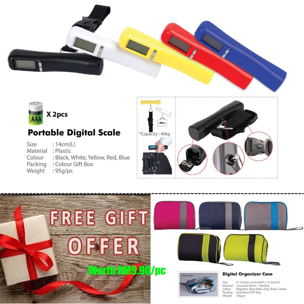 Digital Luggage Scale/Portable Weighing Scale/Handy scale+FREE GIFT ...