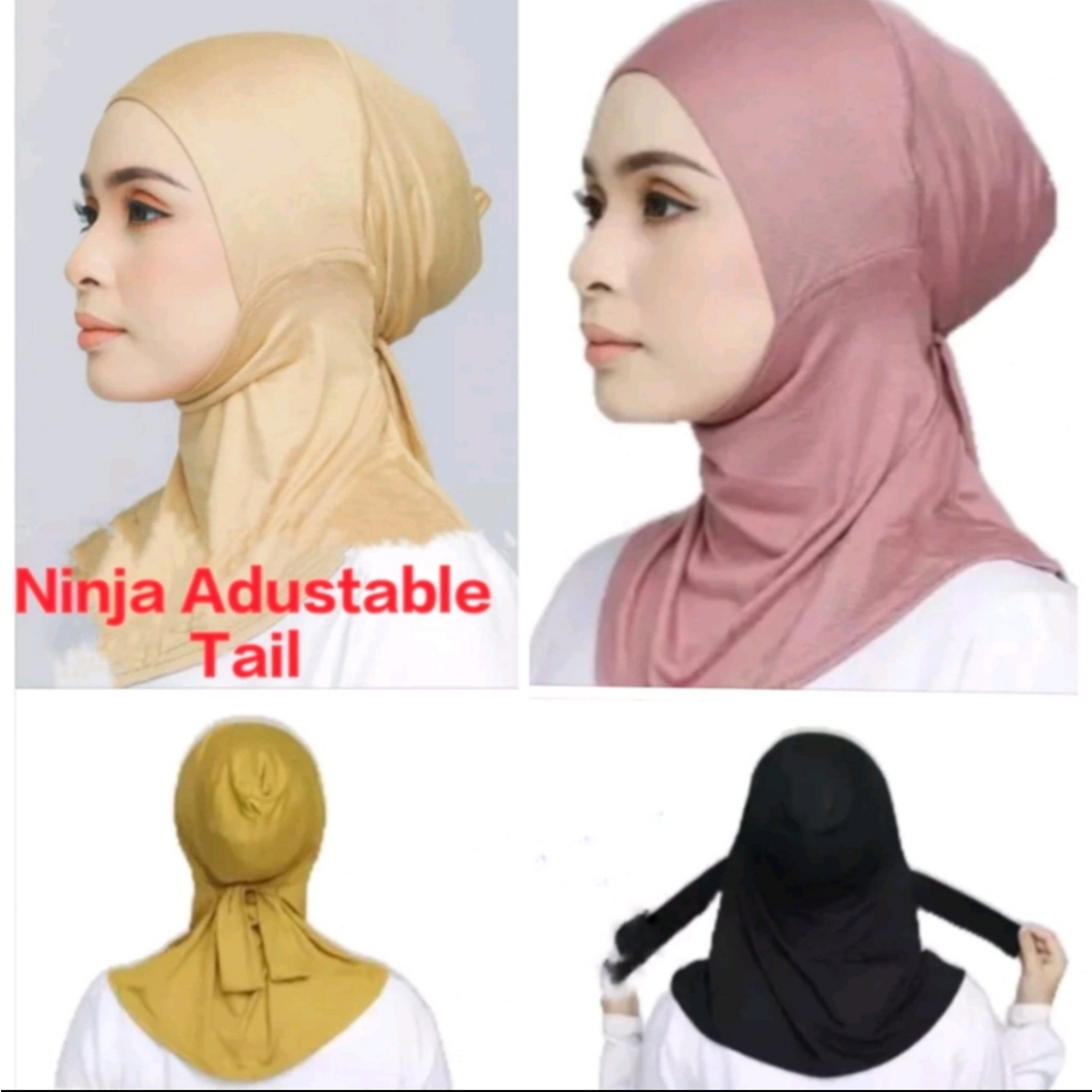 ANAK TUDUNG INNER NINJA TALI ADJUSTABLE ( TIE BACK ) KAIN COTTON JERSEY ...