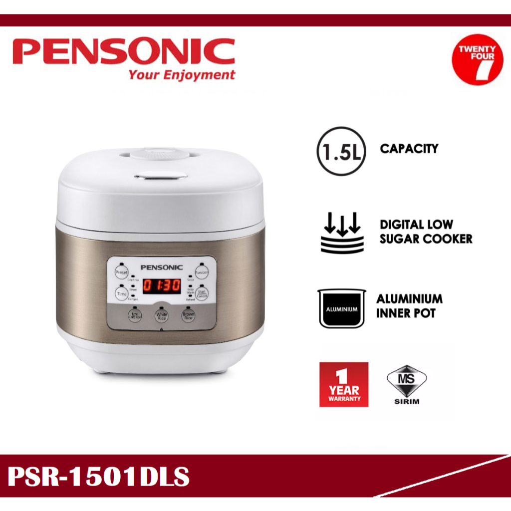 PENSONIC Digital Low Sugar Rice Cooker (1.5L) | PSR-1501DLS | Shopee ...