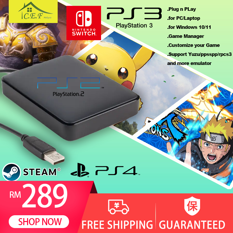 Playnite Retro Game Console 500GB Gaming HDD for PS3/PS2/Switch/Wii ...