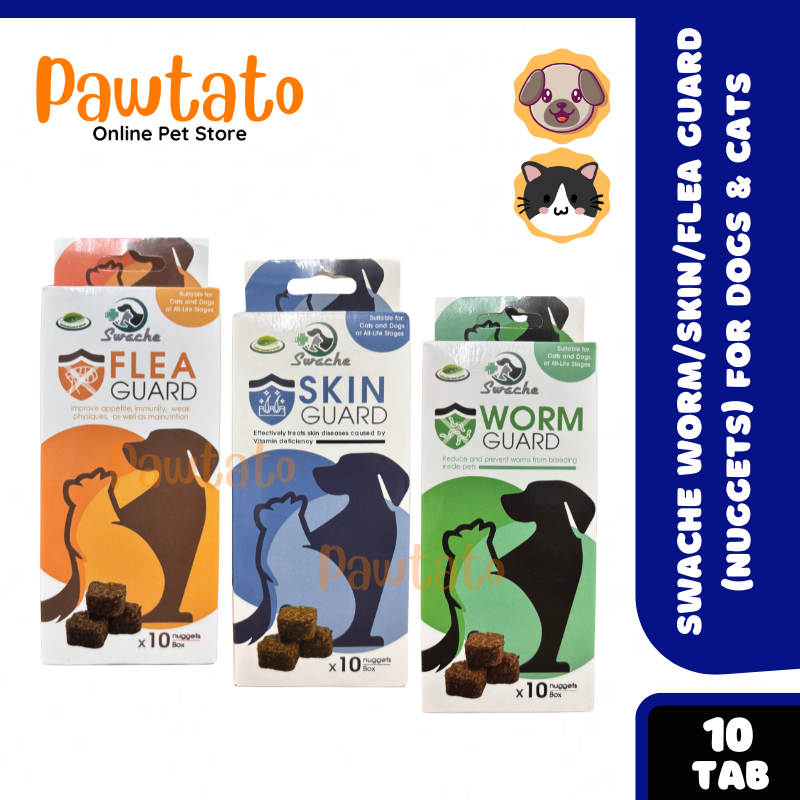 Swache Flea Guard/Worm Guard/Skin Guard for Dogs and Cats -10 Nuggets ...