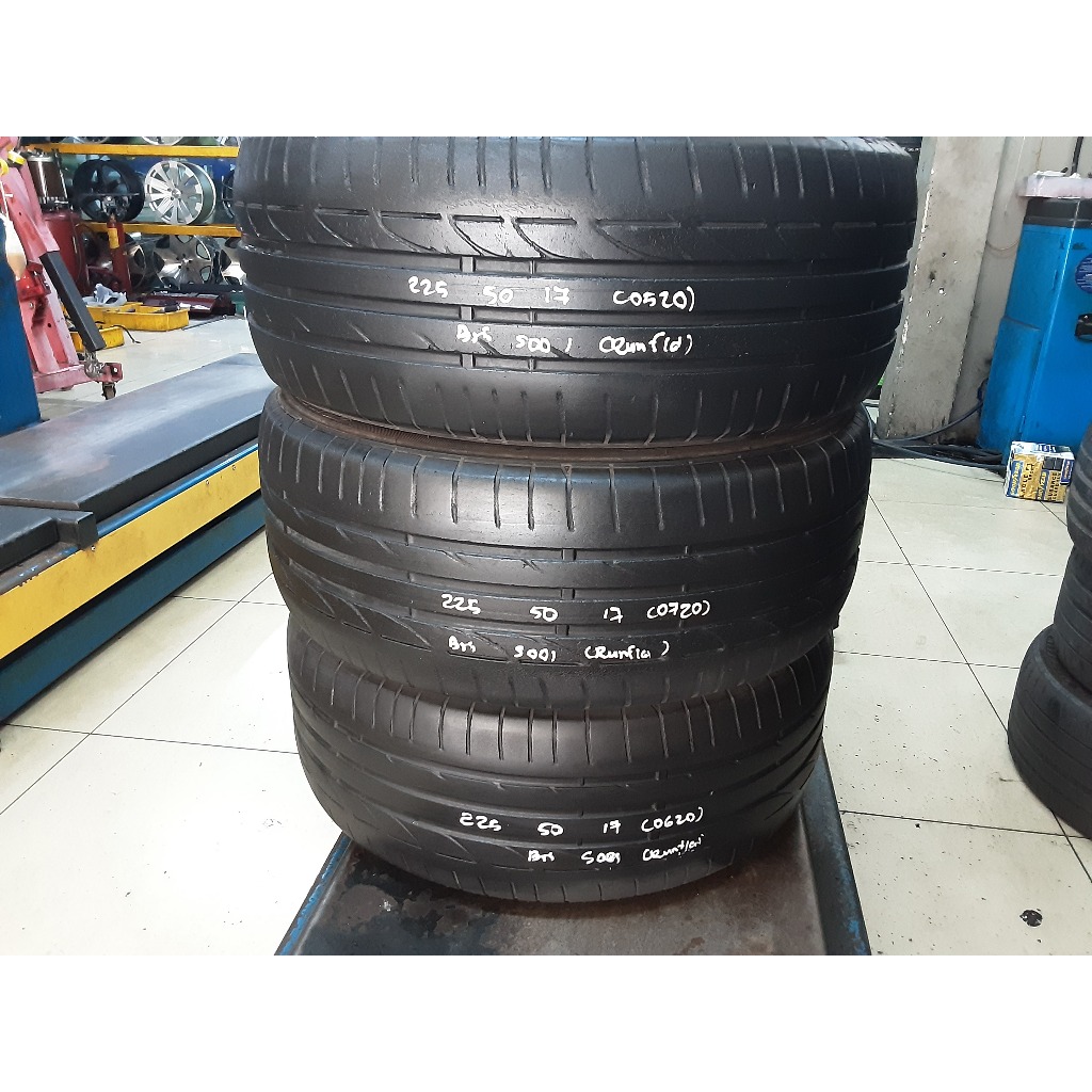 Used Tyre Secondhand Tayar Bridgestone Potenza S001(RF) 225/50R17 40% Bunga Per 1pc | Shopee ...