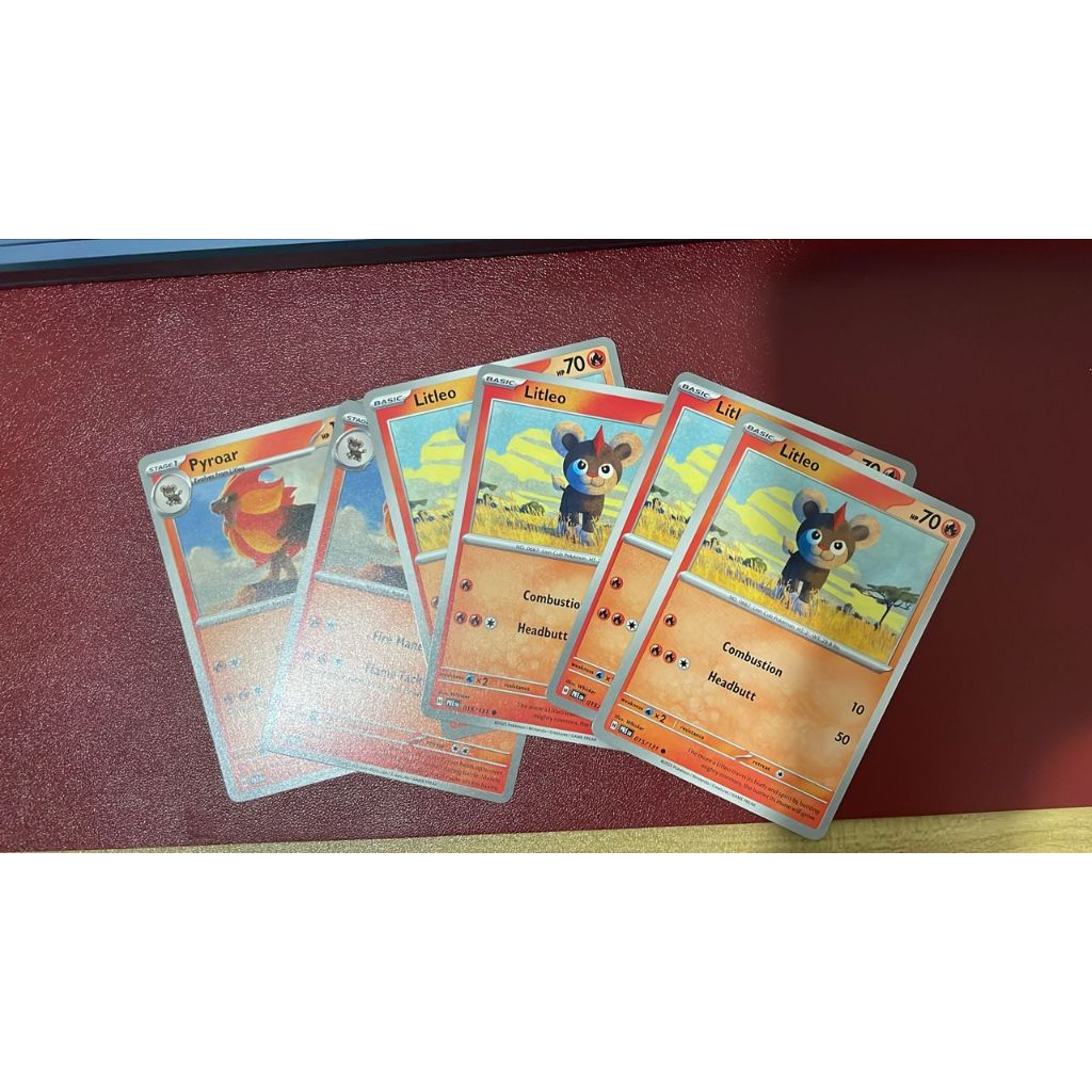 Pokemon TCG Prismatic Evo [English] Fire type - 015/131 Litleo 016/131 ...