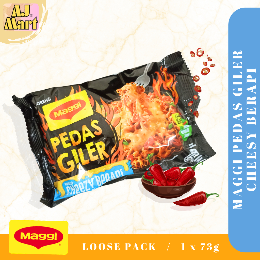 MAGGI Pedas Giler Cheezy Berapi 1x73g (Loose Pack) | Shopee Malaysia