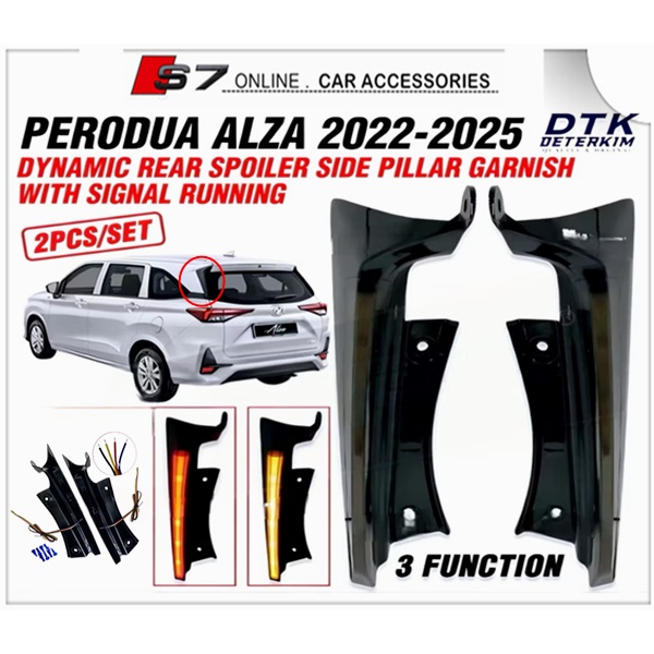 Perodua Alza 2022 - 2025 / toyota veloz Dynamic Rear Spoiler Side ...
