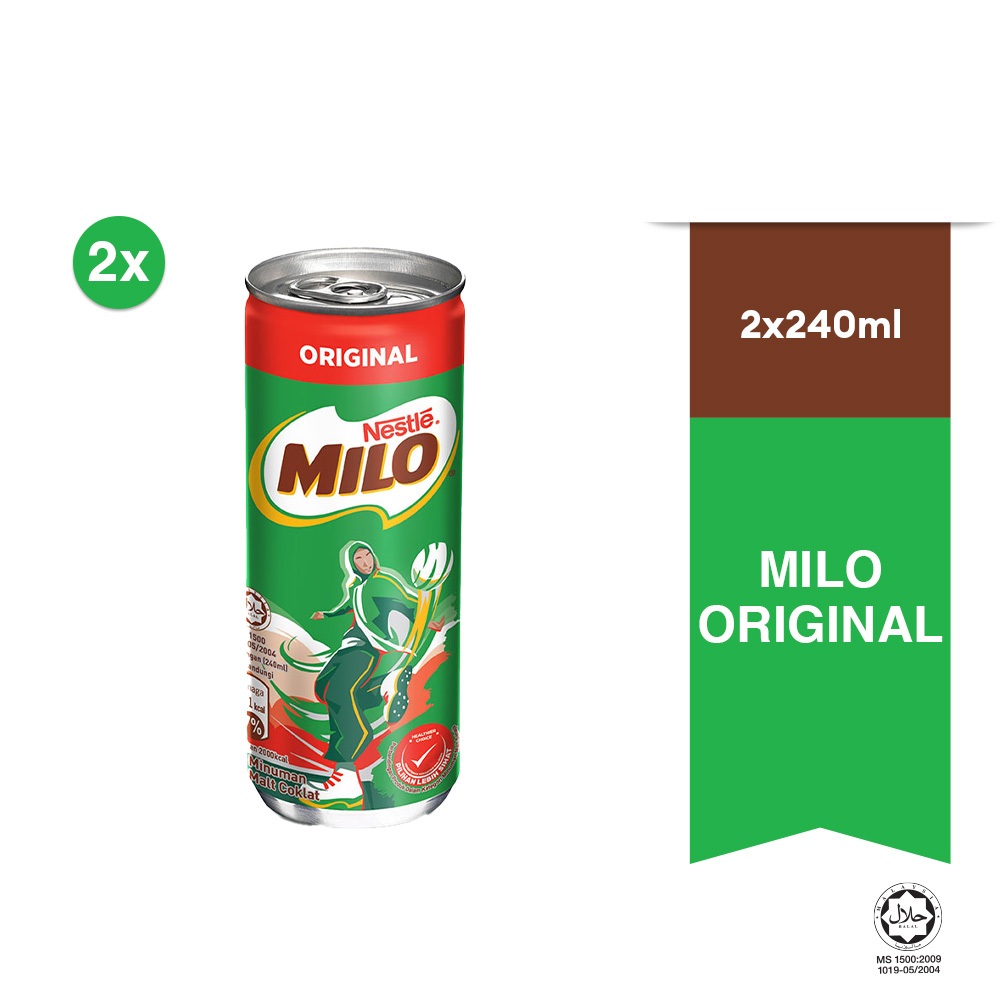 NESTLÉ MILO® Original Can 240ml Bundle of 2 | Shopee Malaysia