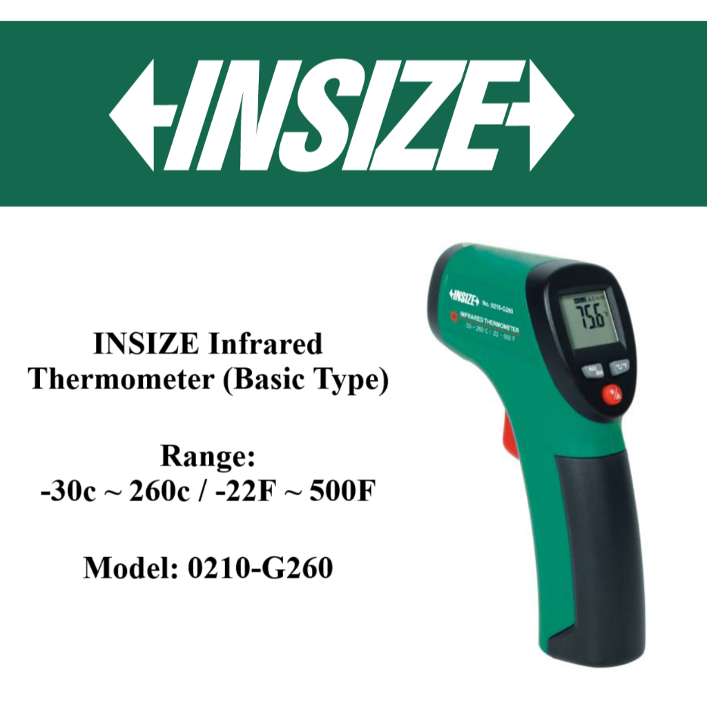 INSIZE Infrared Thermometer (Basic Type) Measuring Range: -30°C~260°C ...