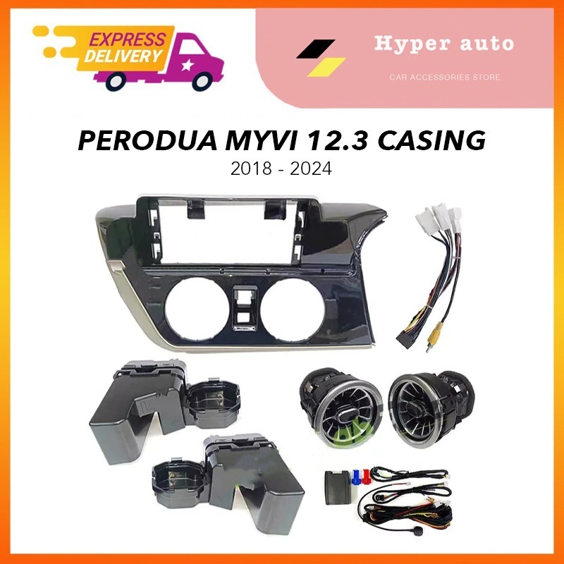 Perodua Myvi Gen3 Facelift 2018 2024 12.3 inch BBA Casing Android with ...