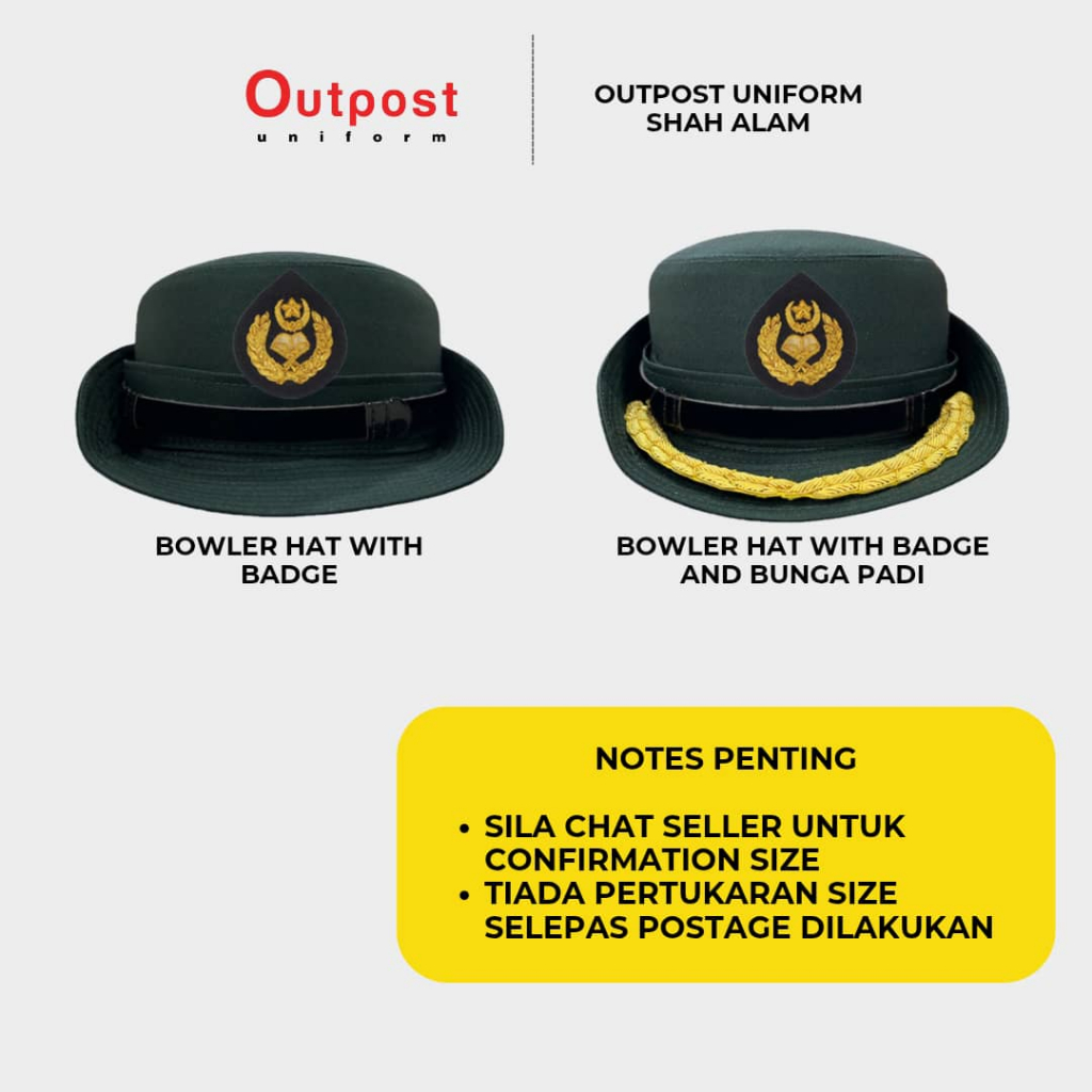 Outpost Bowler Hat / Topi Guru KRS Female | Shopee Malaysia