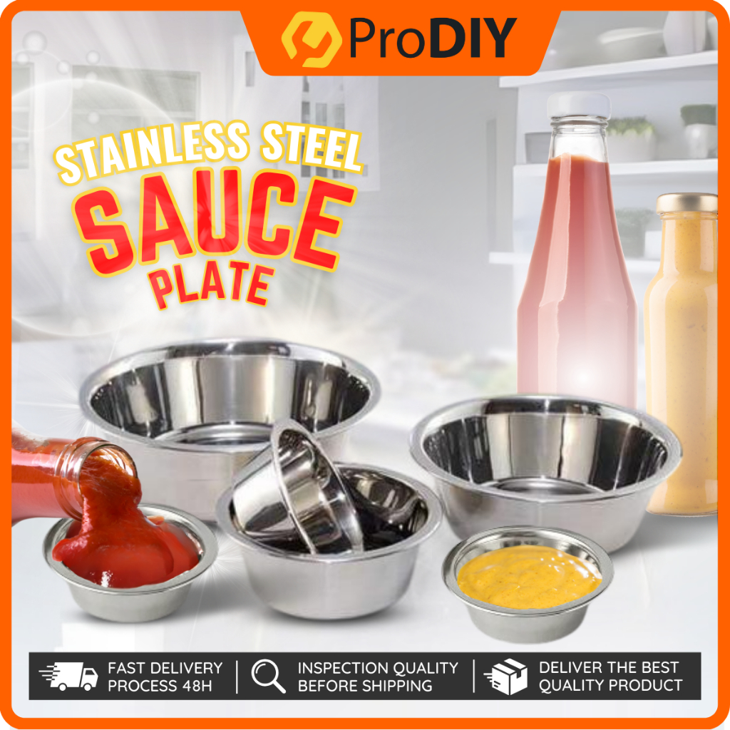 Stainless Steel SUS304 Sauce Plate Sauce Container Bekas Sos Kicap ...
